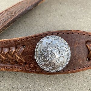 Accessories | Vintage Handmade Western Brown Leather Boho Belt | Poshmark